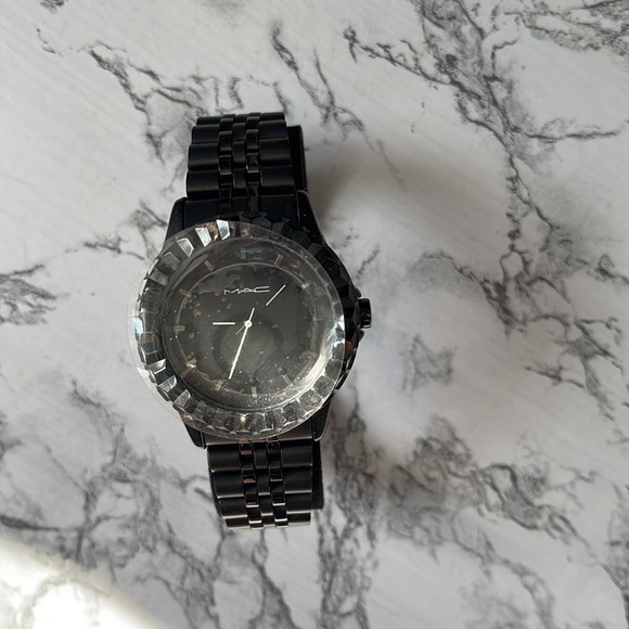 MAC Cosmetics | Accessories | Mac Cosmetics Watch Black On Black Never ...